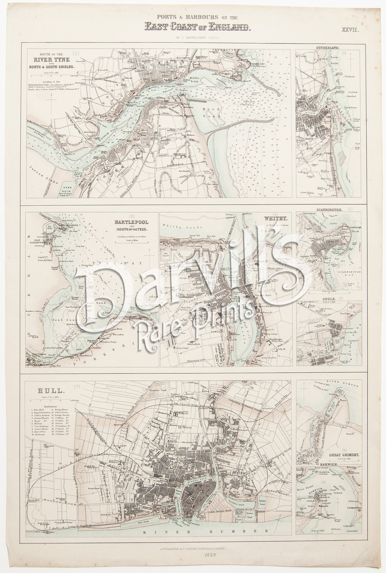 Antique Maps of the Coasts and Harbours of England Ireland Scotland ...